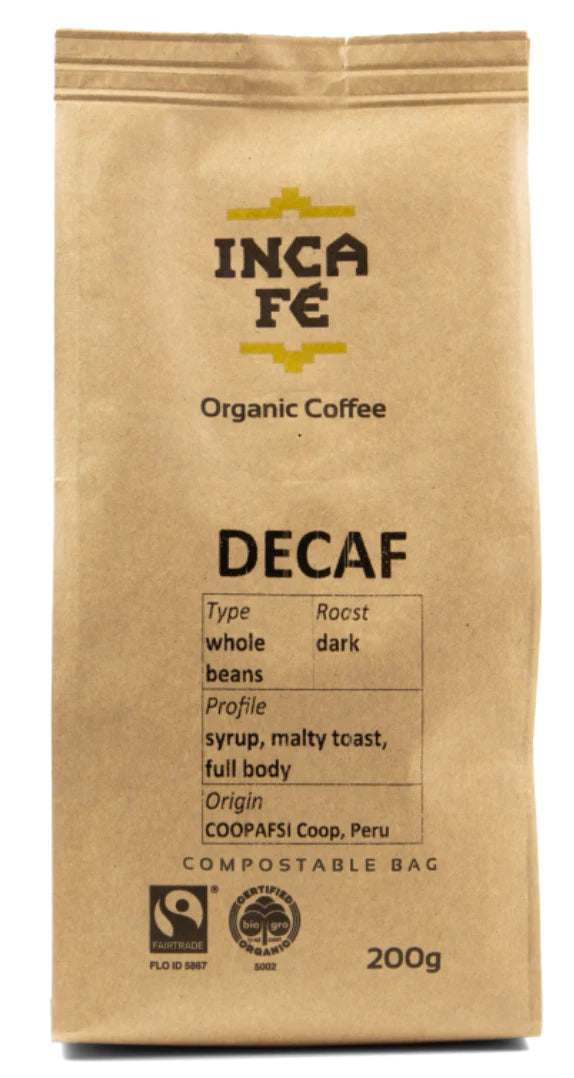 Inca Fe Decaf Peru Beans 200gr | De Molen Foxton